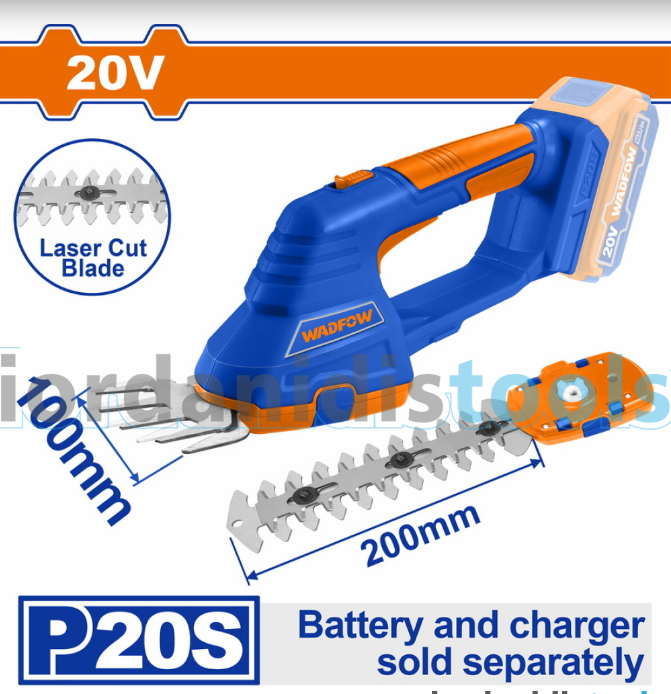 WADFOW ΨΑΛΙΔΙ ΓΚΑΖΟΝ & ΘΑΜΝΩΝ ΜΠΑΤΑΡΙΑΣ Li-ion 20V ΧΩΡΙΣ ΜΠΑΤΑΡΙΑ ...