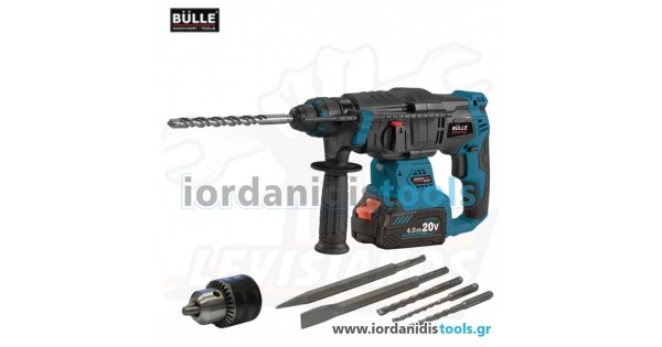 BULLE 633331 ΠΙΣΤΟΛΕΤΟ ΜΠΑΤΑΡΙΑΣ 4 ΛΕΙΤΟΥΡΓΙΩΝ 20V 2x4Ah SDS-PLUS