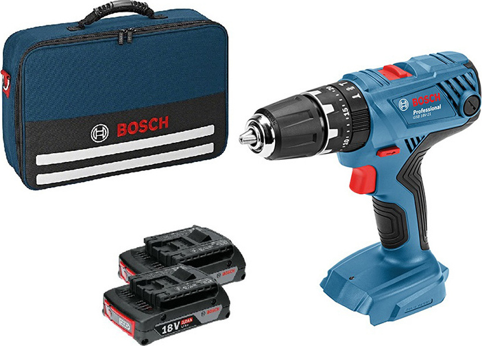 BOSCH GSB 18V-21 Κρουστικό Δραπανοκατσάβιδο μπαταρίας 18V σε υφασμάτινη ...