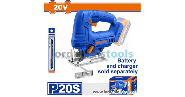 WADFOW ΣΕΓΑ ΜΠΑΤΑΡΙΑΣ Li-ion 20V ΧΩΡΙΣ ΜΠΑΤΑΡΙΑ & ΦΟΡΤΙΣΤΗ (WLS1565)