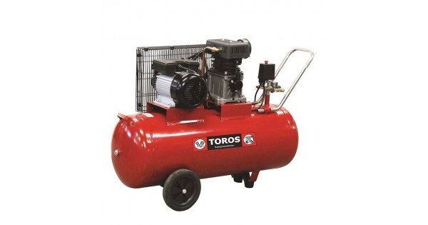 TOROS Αερ/στης 100Lt/3HP με Ιμάντα ZA65-100 εως 6 ΑΤΟΚΕΣ ΔΟΣΕΙΣ